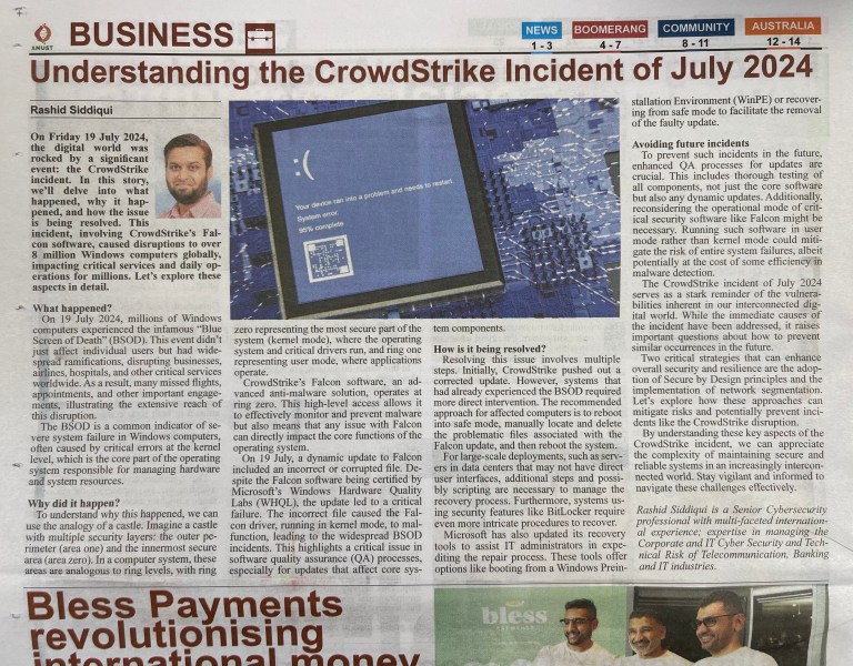Understanding the CrowdStrike Incident of July 2024 – CISSP Made Easy